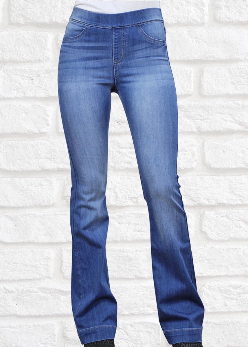 Cello Denim Flare Jeans - Medium Wash - 33" inseam – Jimberly's Boutique