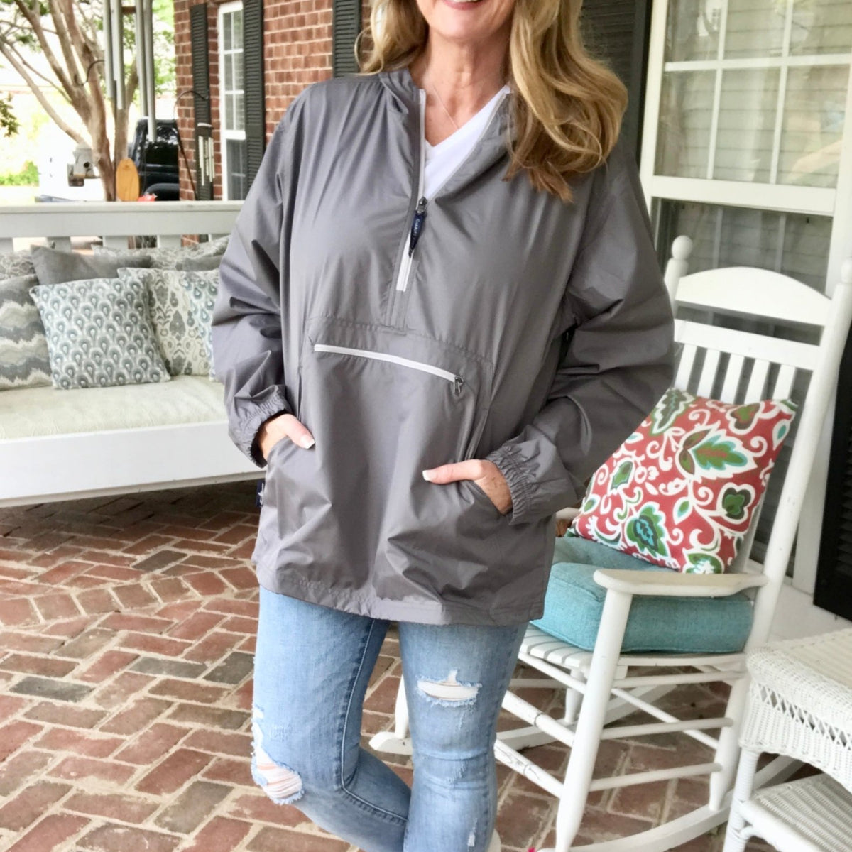 Charles River Unlined Pullover Rain Jacket--Grey – Jimberly's Boutique